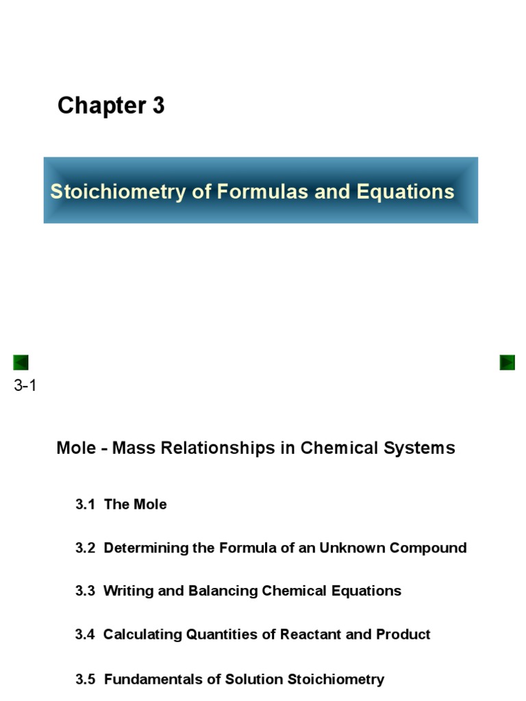 First03 - ch03 - Lecture - 6e - Stoichiometry of Formulas and Equations ...