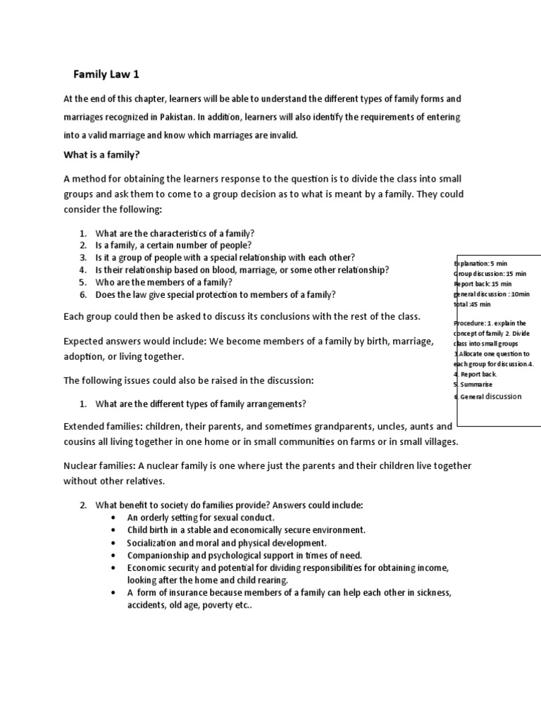 Family Law 1 | PDF | Social Institutions | Social Science