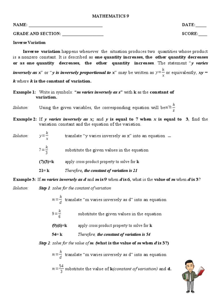 Math 9 Inverse | PDF | Equations | Mathematical Concepts