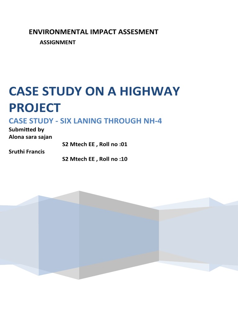 Case Study On A Highway Project: Environmental Impact Assesment | PDF ...