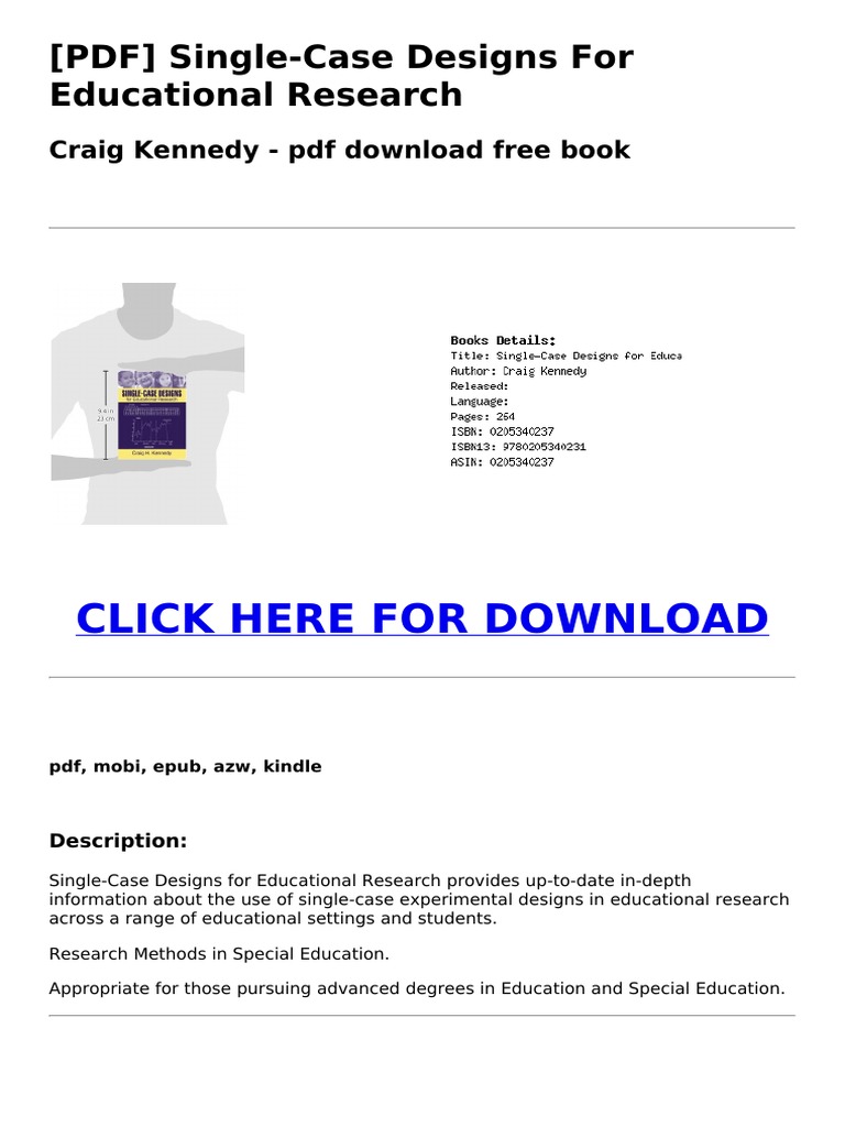 Click Here For Download: (PDF) Single-Case Designs For Educational ...