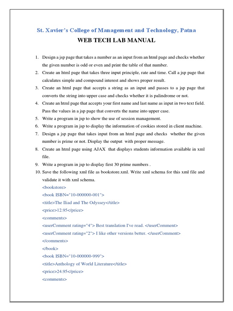 Web Tech Lab Manual 2021 | PDF | Html | Ajax (Programming) Web Tech Lab Manual 2021 | PDF | Html | Ajax (Programming)