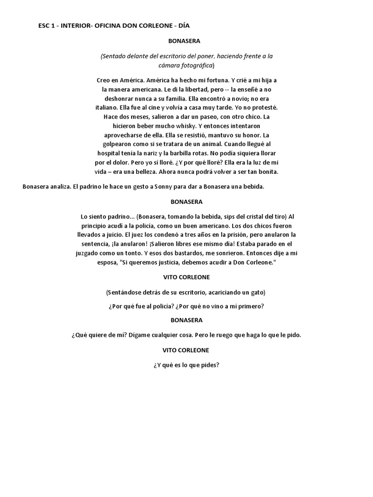 Guion - El Padrino | PDF