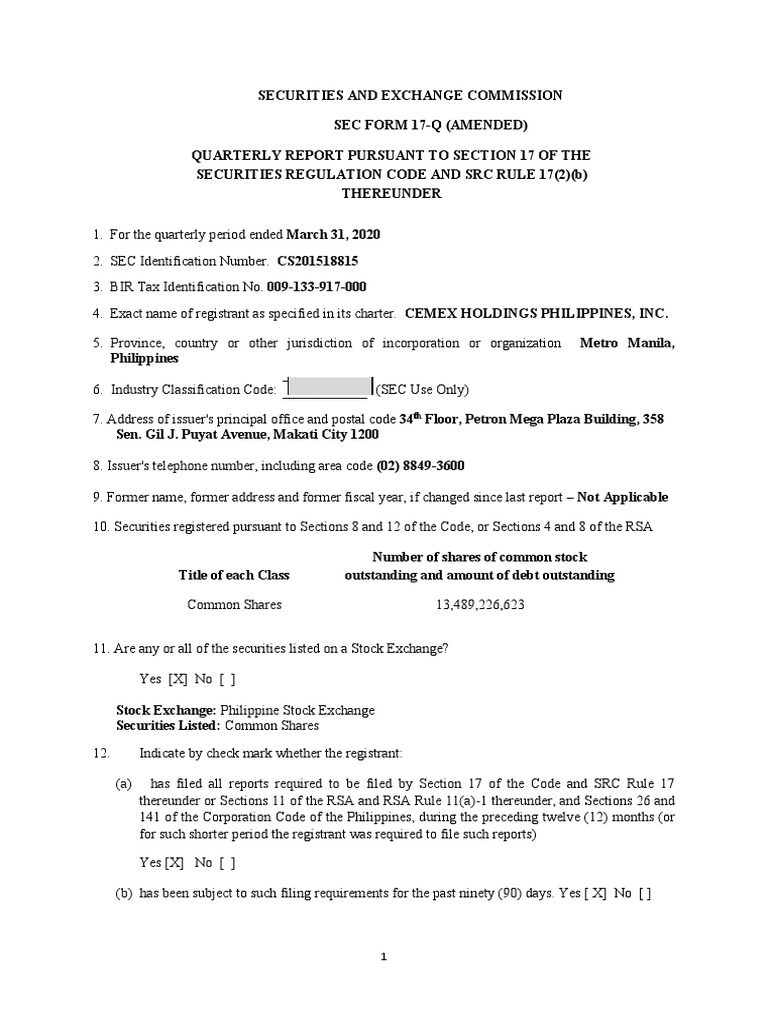 Sample Afs 2020 With Covid Disclosures - Cemex | PDF | Lawsuit ...