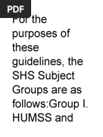 SHS Subject Groupings Overview | PDF | Language Arts & Discipline | History