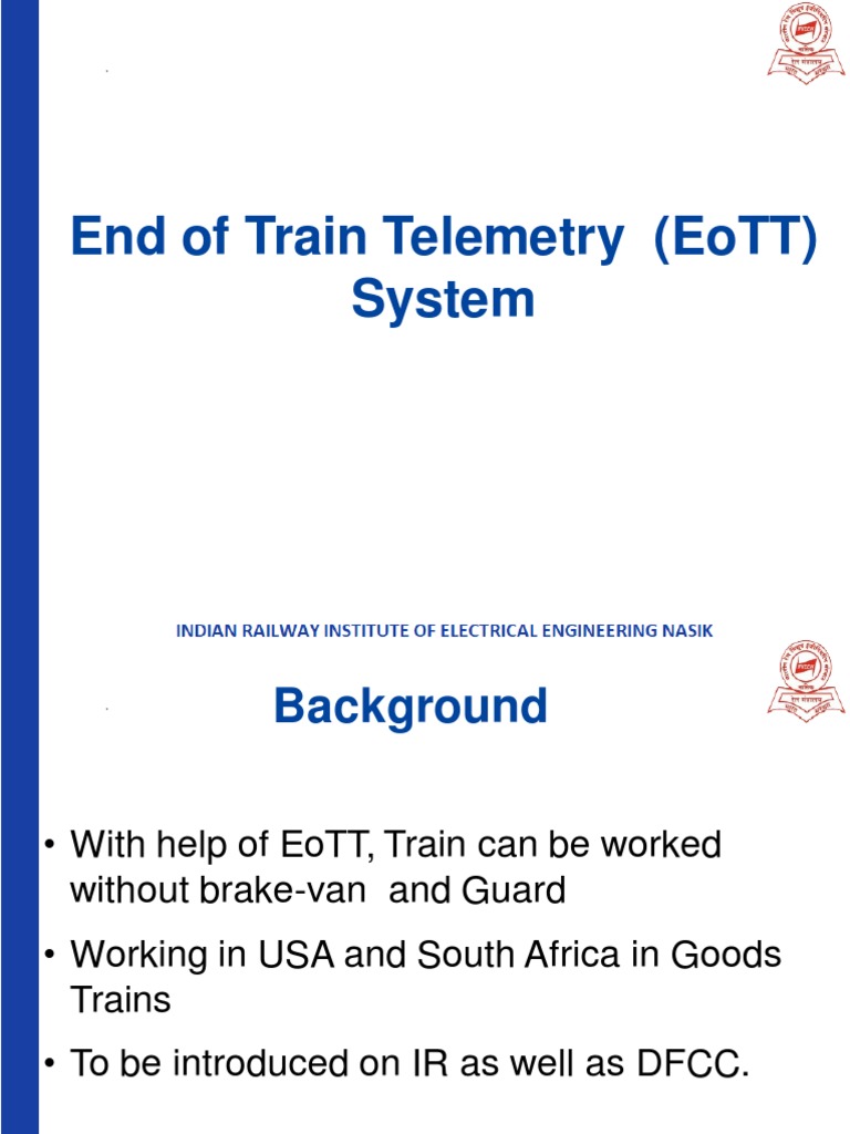 End of Train Telemetry (Eott) System | PDF | Train | Radio