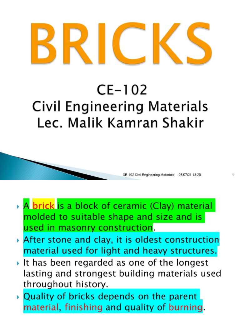 Bricks | Download Free PDF | Brick | Extrusion
