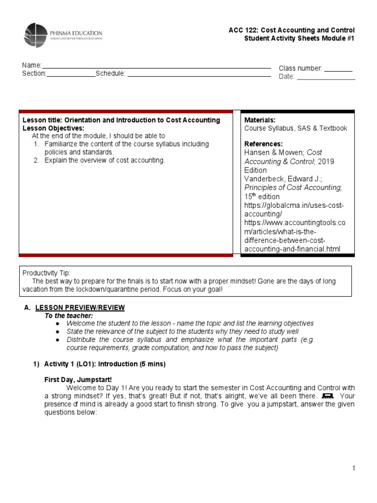 ACC 122 Soft | PDF | Inventory | Cost Accounting