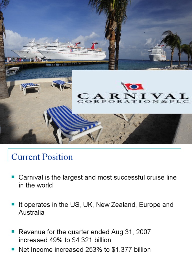 Case Presentation - CarnivalCorp | PDF | Cruise Ship | Recession