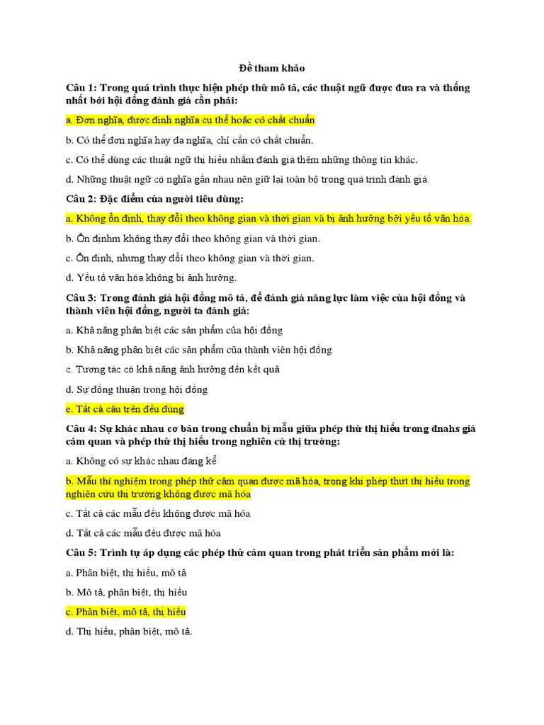 Cảm Quan Chk k16 | PDF