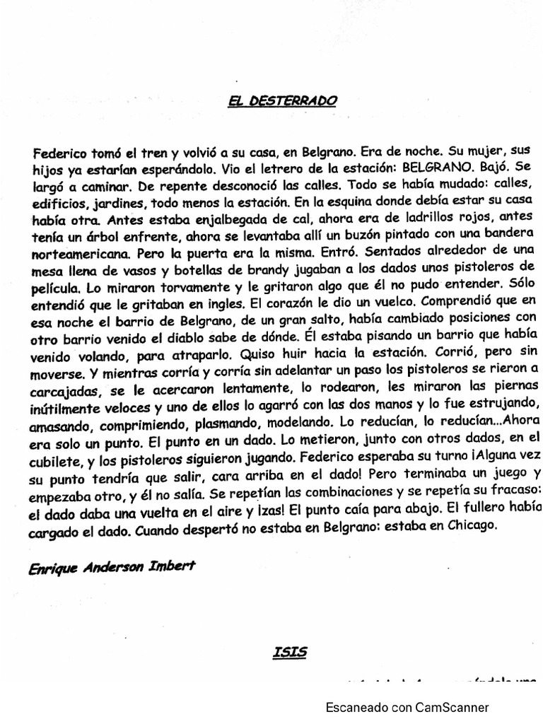 El Desterrado, Imbert | PDF