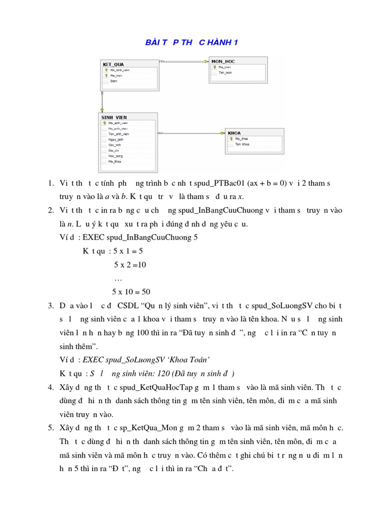 Bai Thuc Hanh 3 - Stored Procedure | PDF