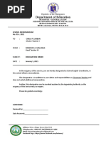 DESIGNATION ORDER Template | PDF