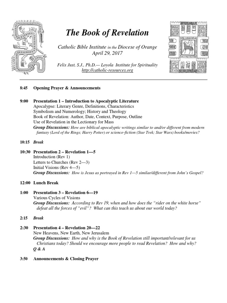 Revelation Handouts | PDF | Book Of Revelation | Number Of The Beast