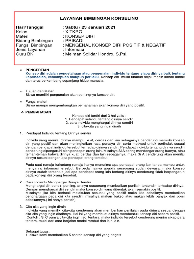 BK X | PDF | Pengembangan Diri