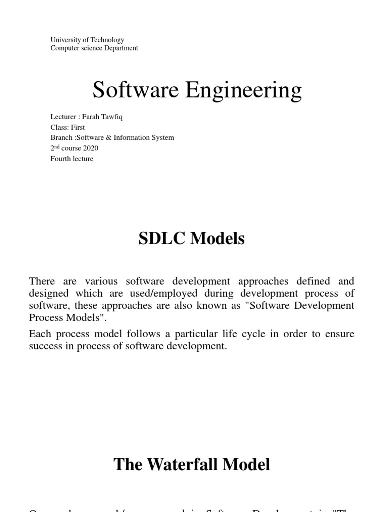 Software Engineering: University of Technology Computer Science ...