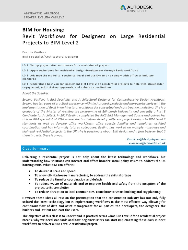 Revit Workflows For Designers On Large Residential Projects To BIM ...