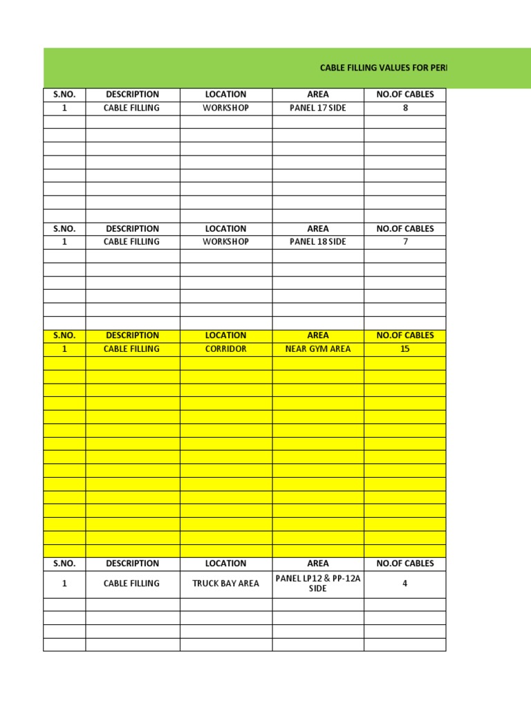 Cable Tray Fill. | PDF