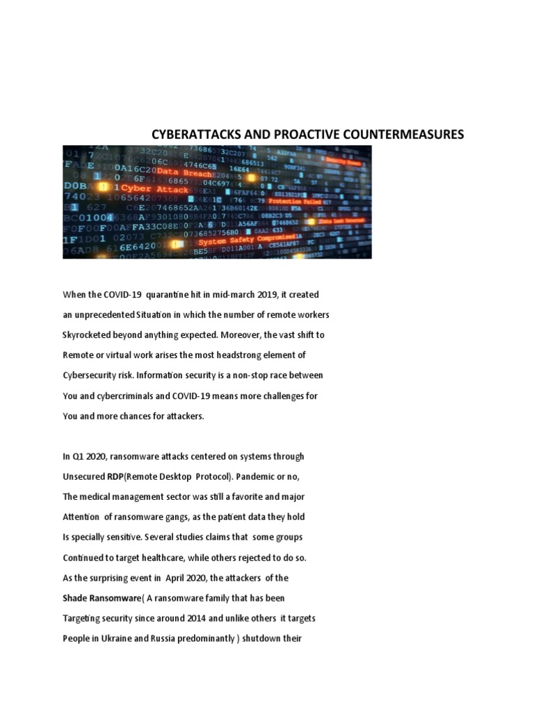 Cyber - Attacks and Its Countermeasures | PDF | Ransomware | Secrecy