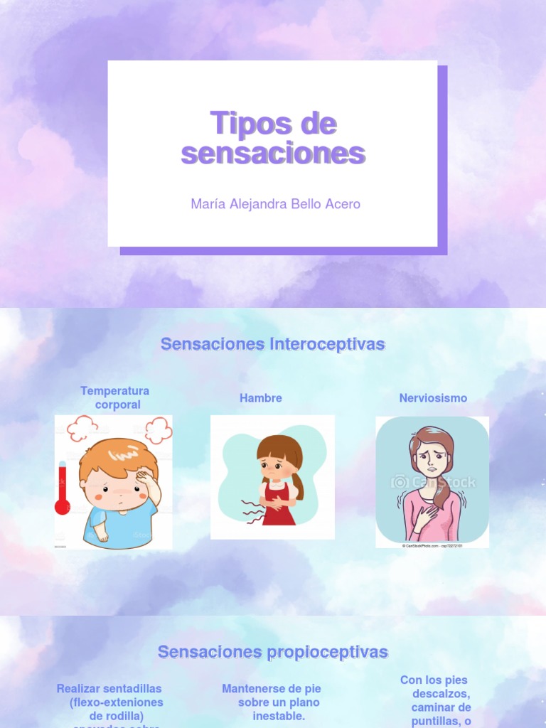 Tipos de Sensaciones: Ejemplos y Clases | PDF
