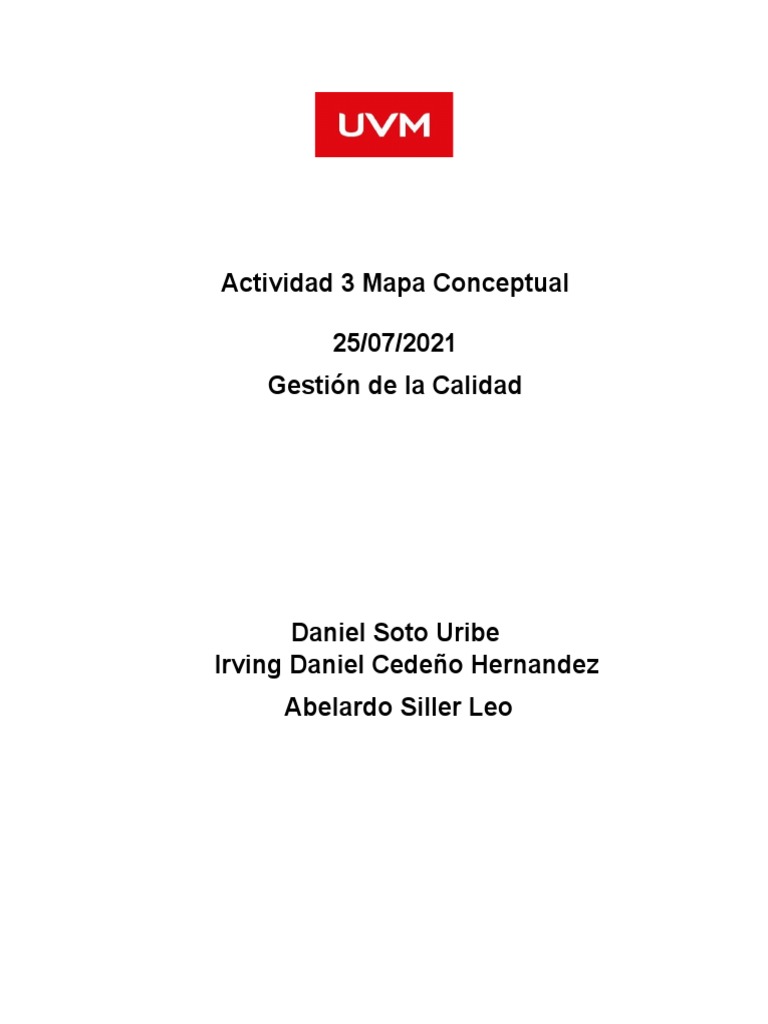 A3 Gestion de La Calidad | Descargar gratis PDF | Gestión de la calidad ...