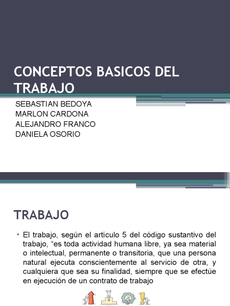 Conceptos Basicos Del Trabajo | PDF | Derecho laboral | Salario