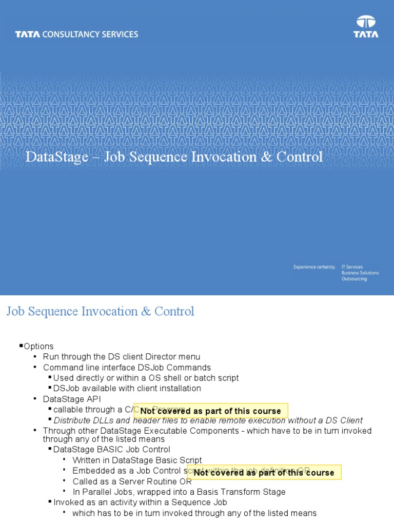 Datastage - Job Sequence Invocation & Control | PDF | Control Flow ...