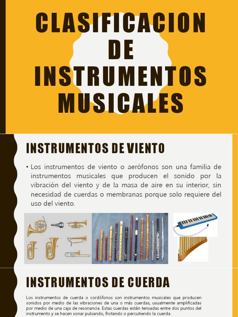 Clasificacion DE Instrumentos Musicales | PDF | Instrumentos musicales ...