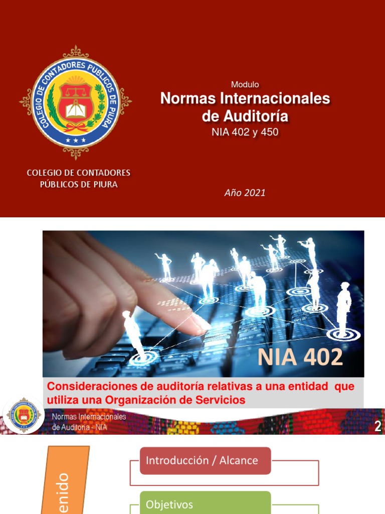 Normas Internacionales de Auditoría NIA 402 y 450 | PDF | Auditoría ...