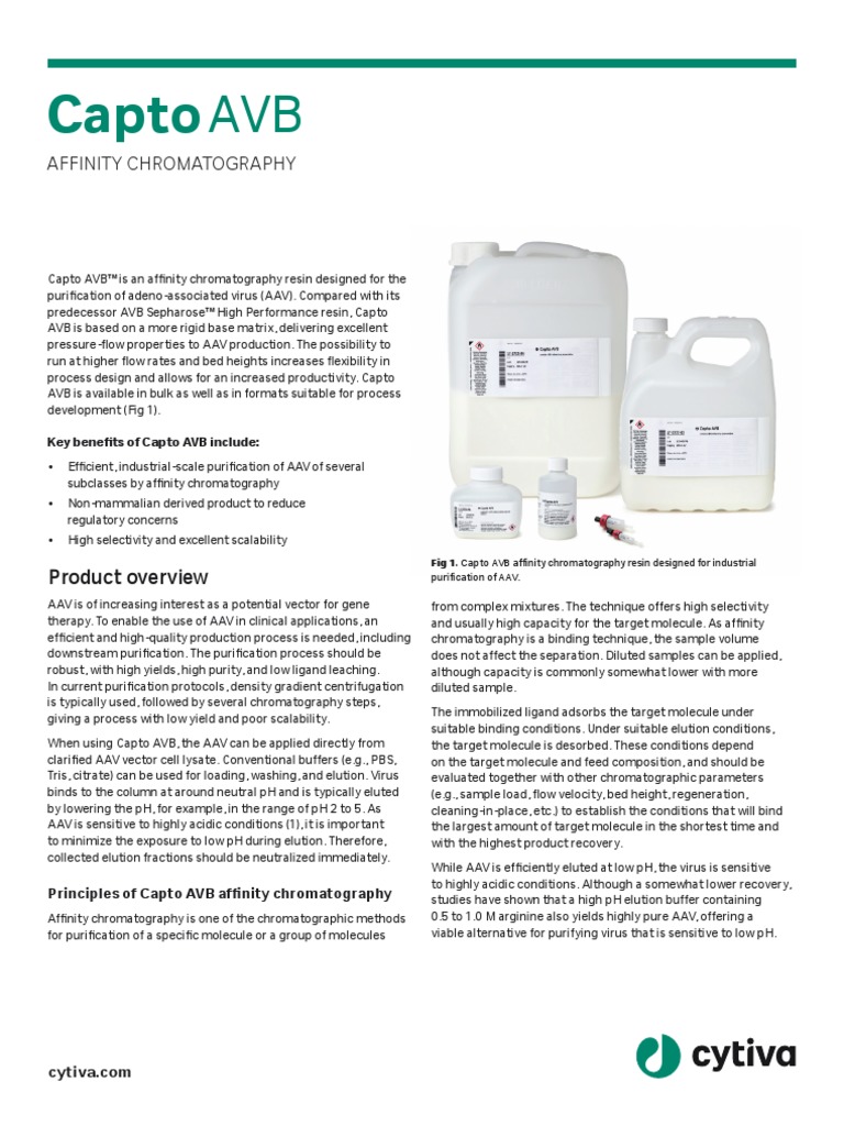Capto AVB Datafile CY11725 27feb20 DF | PDF | Protein Purification ...