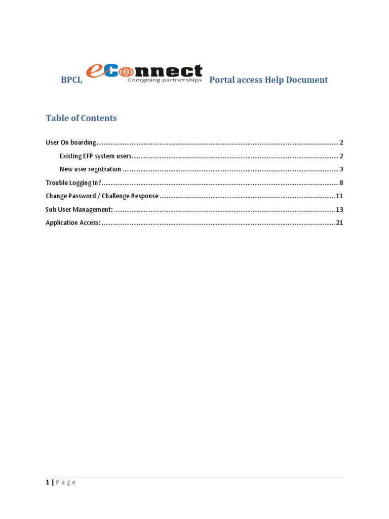 BPCL Portal Access Help Document | PDF | Password | Login