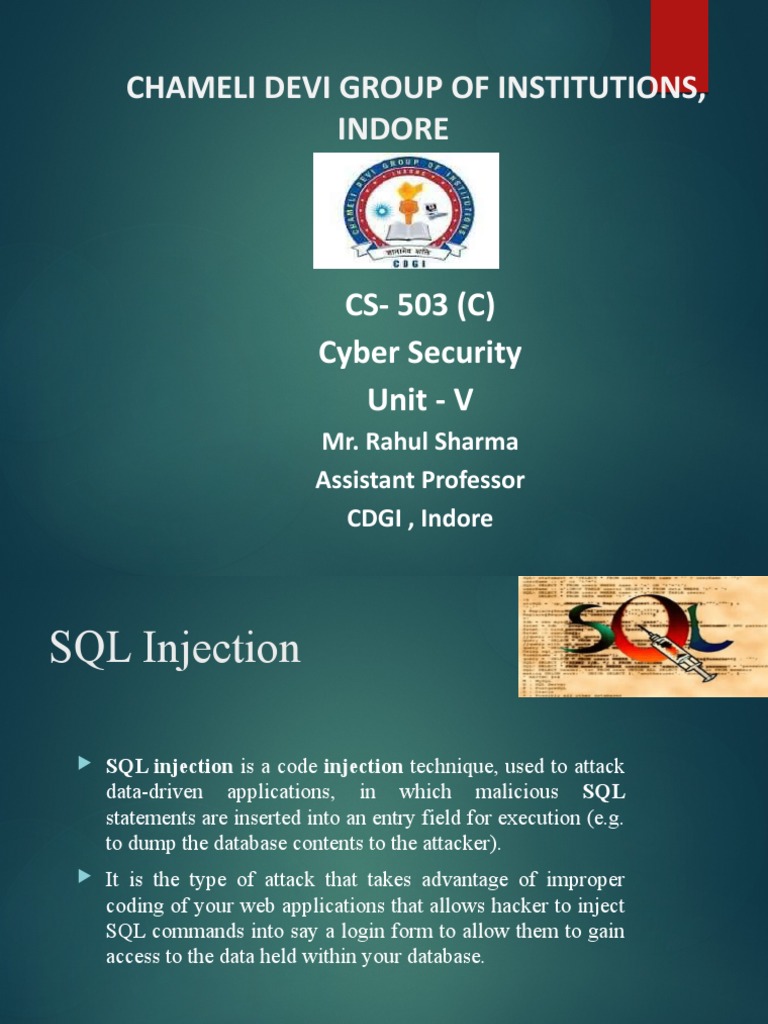 SQL Injection - 1606227824 | PDF | Databases | Information Technology ...