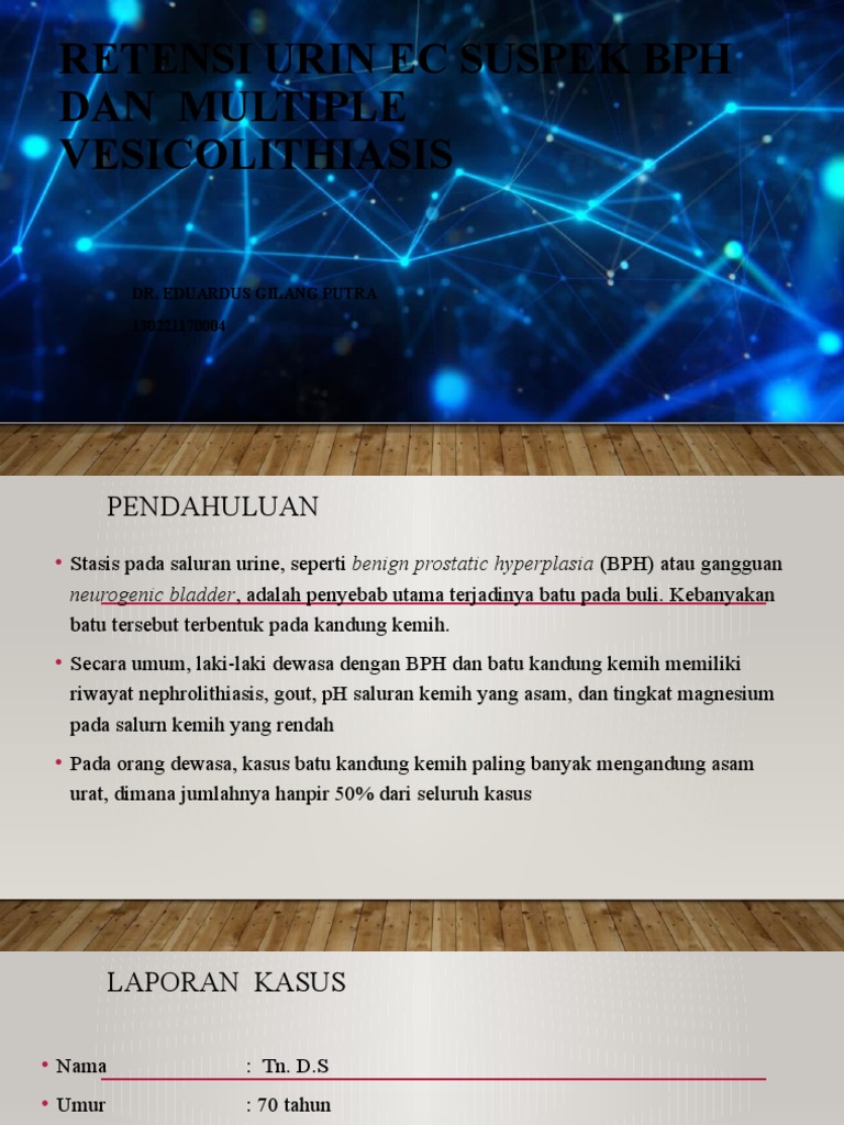 Retensi Urin Ec Suspek BPH Dan Multiple Vesicolithiasis, Dr. Gilang | PDF