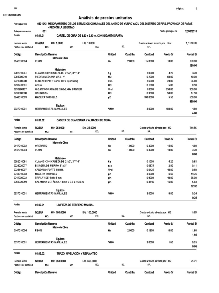 Apu Estructuras | PDF | Hormigón | Material compuesto