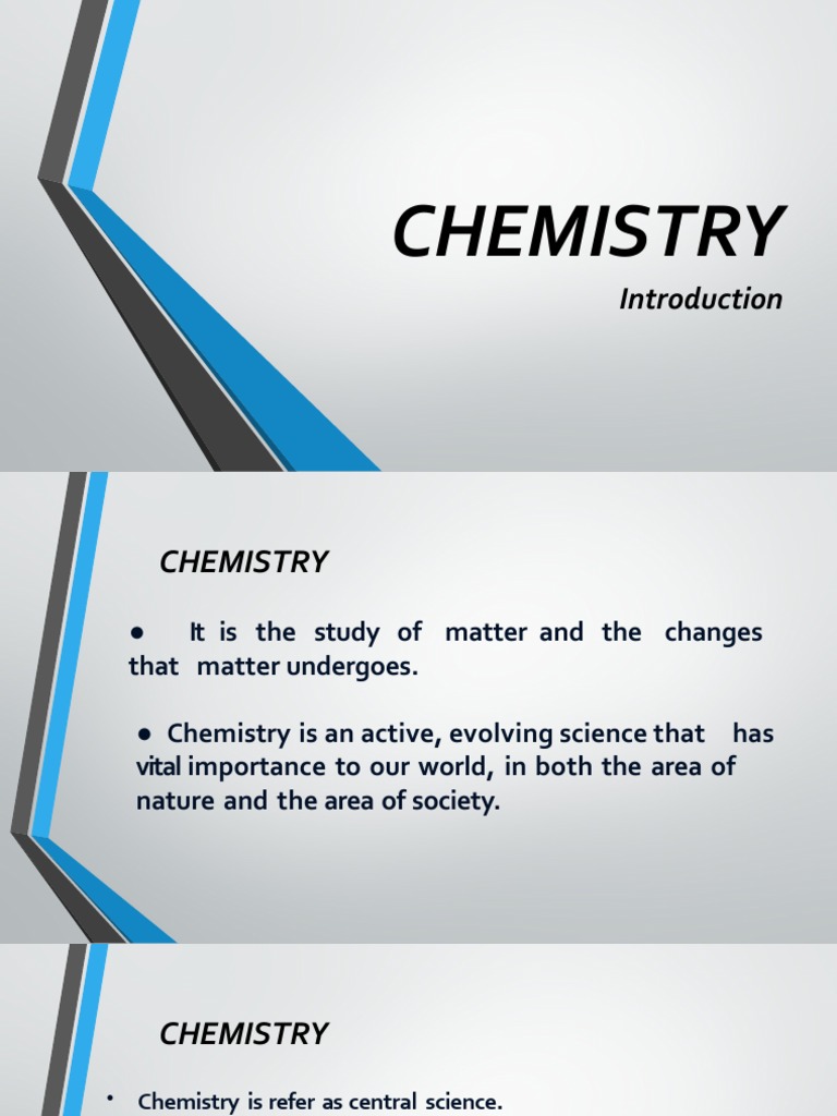 Chemistry Introduction Part 1 | PDF