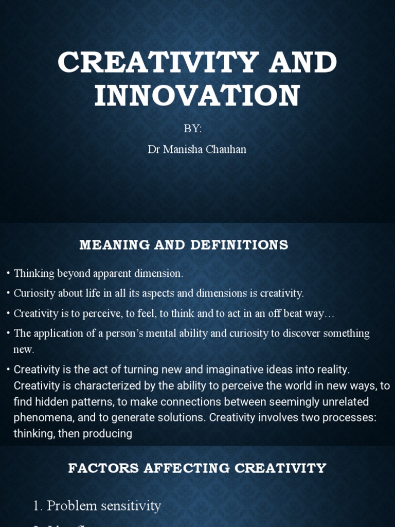 Understanding Creativity and Innovation | PDF | Creativity | Innovation