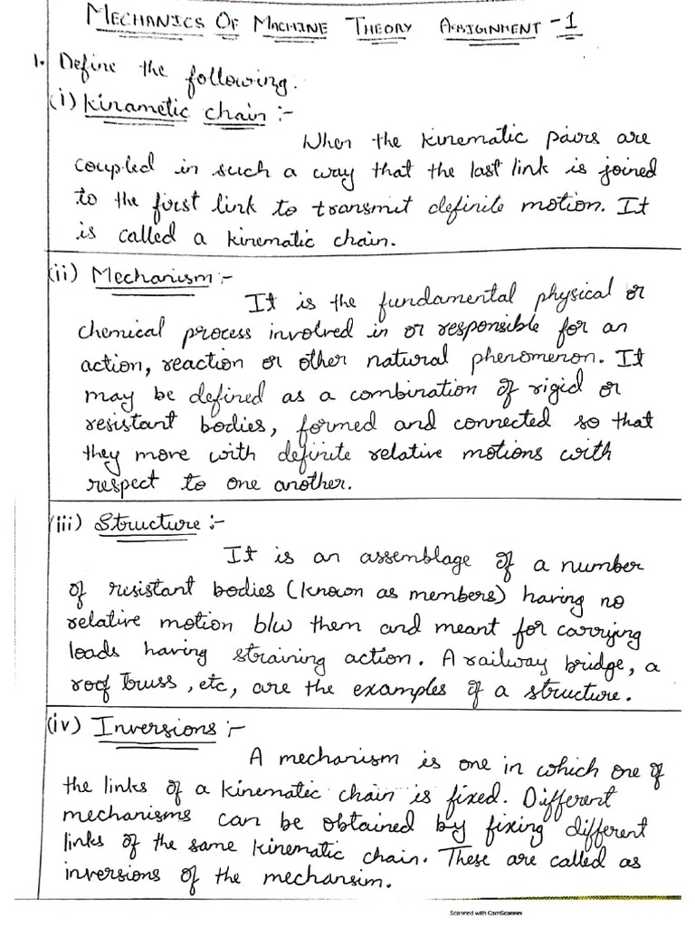 Mechanism Theory and Applications | PDF | Science & Mathematics