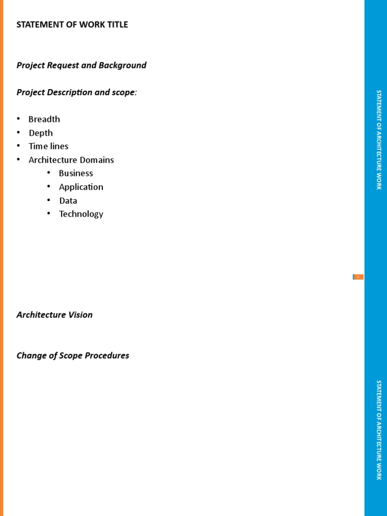 Statement of Architecture Work | PDF