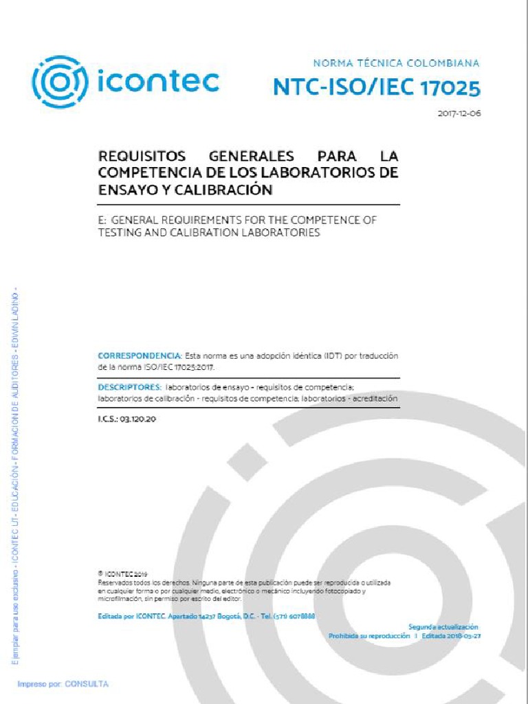 Ntc-Iso 17025 2017 | PDF