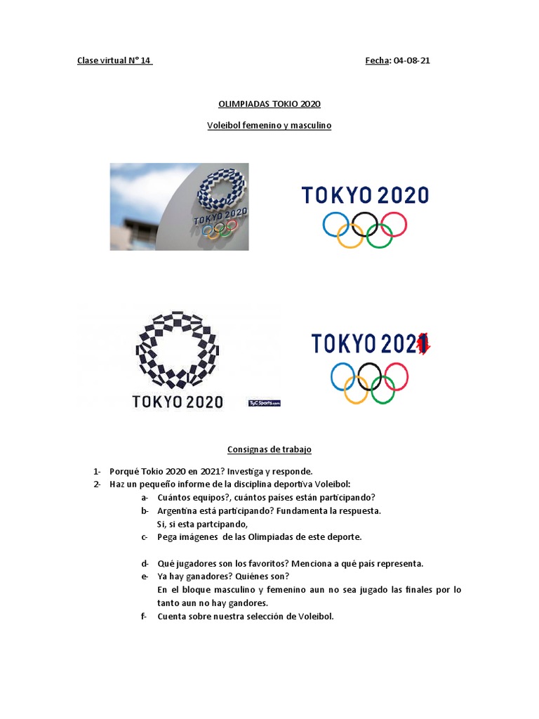 Voleibol en Tokio 2020: Argentina Compite | PDF | Juegos olímpicos ...