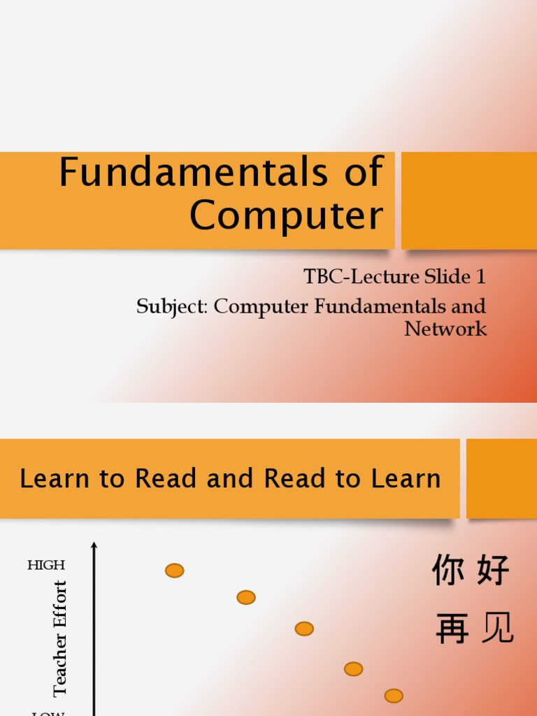 Slide 1 - Fundamental of Computer | PDF | Byte | Input/Output