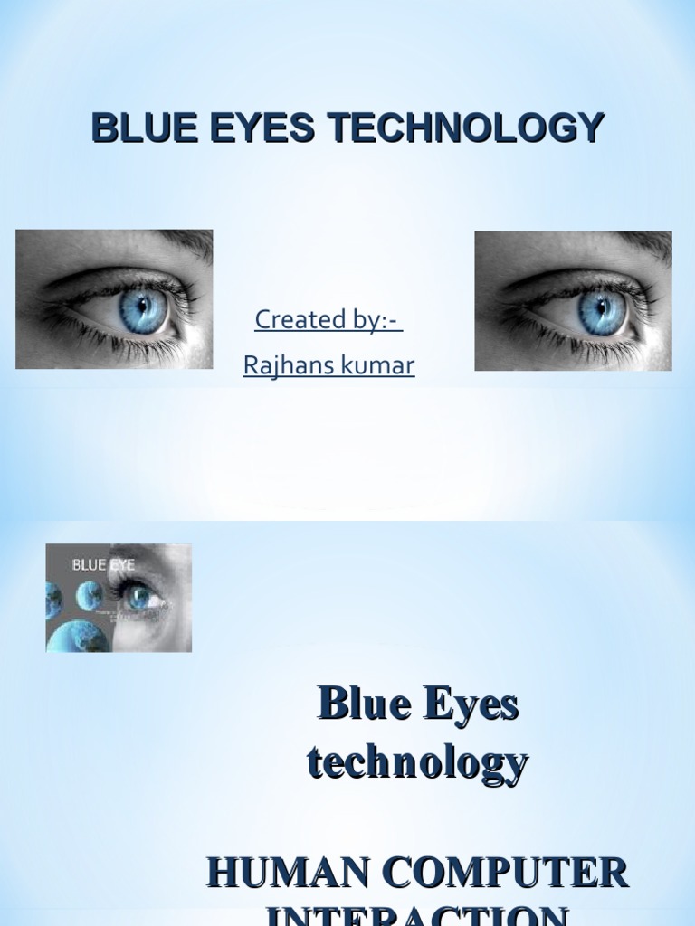 Blue - Eyes - Technology Raj | PDF | Bluetooth | Data Acquisition