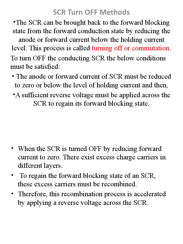 Turn Off Methods For SCR | PDF | Electrical Network | Capacitor