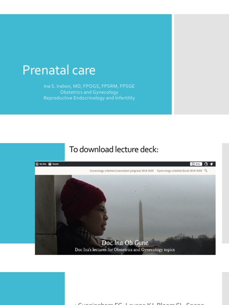 Prenatal Care | PDF | Pregnancy | Prenatal Development