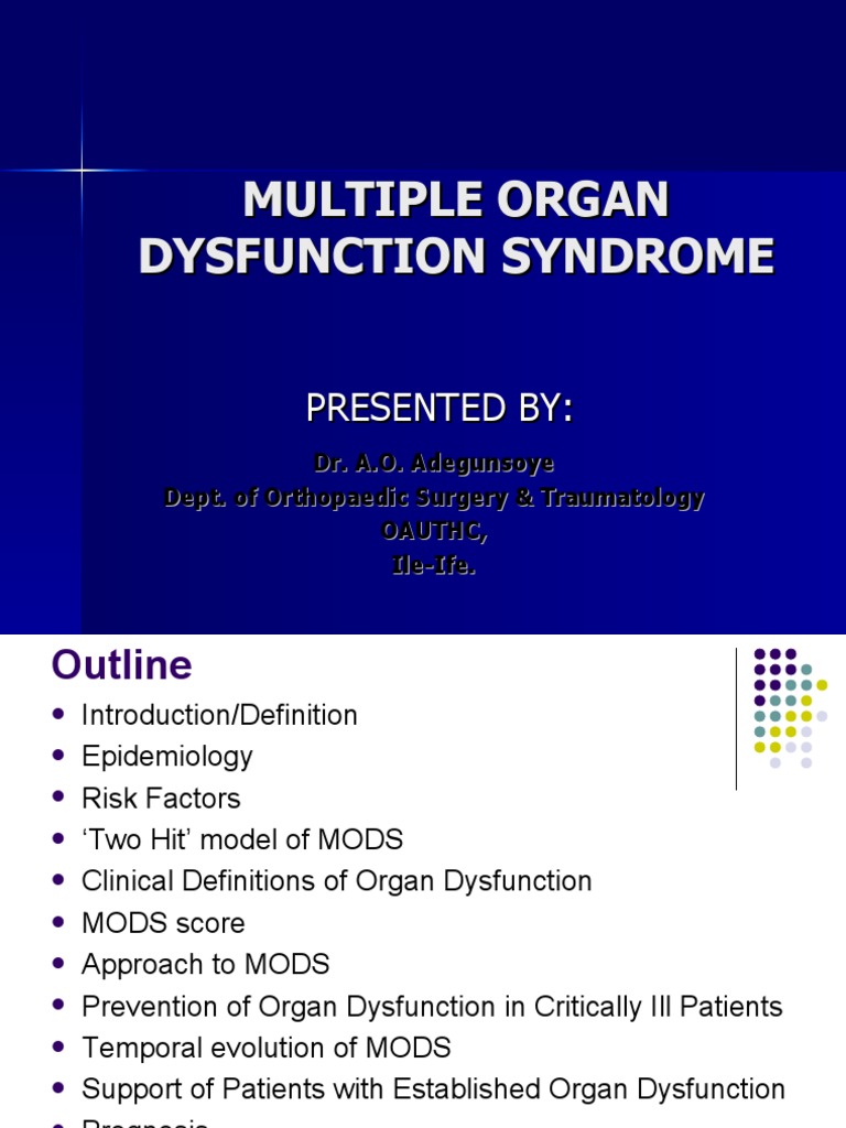 Multiple Organ Dysfunction Syndrome | PDF | Sepsis | Physiology