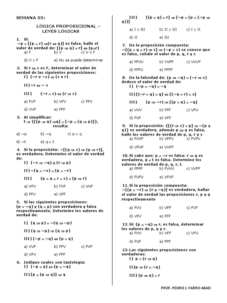 Logica RM | Descargar gratis PDF | Proposición | Verdad