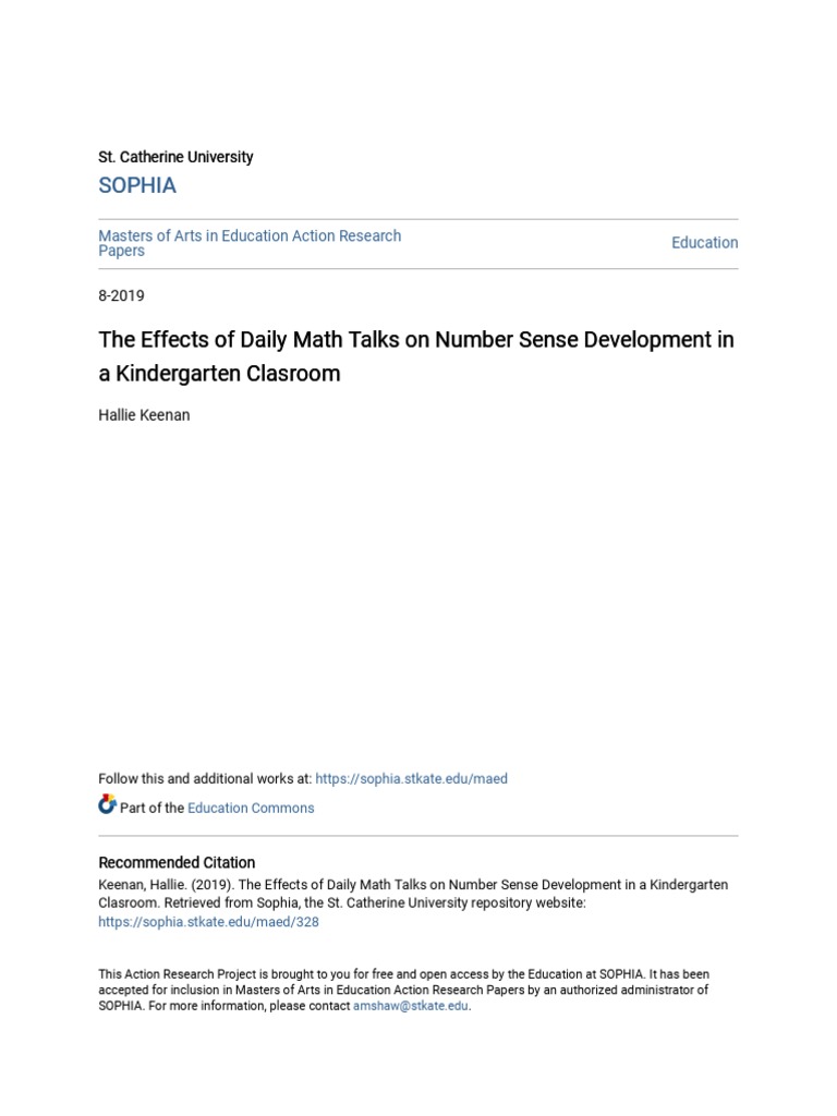 Daily Math Talks Enhance Number Sense | PDF | Learning Theory ...
