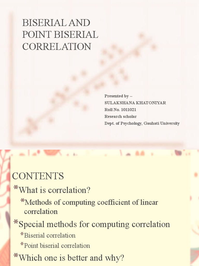 Biserial And Point Biserial Correlation Pdf Correlation And Dependence Statistics