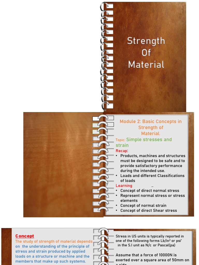 Simple Stress and Strain | PDF | Stress (Mechanics) | Strength Of Materials