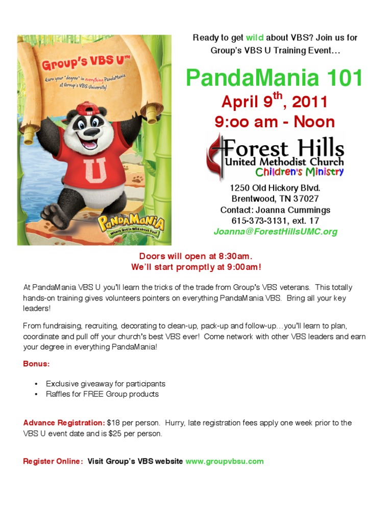 PandaMania - VBS U Flier Template | PDF